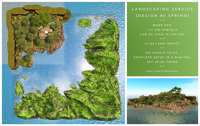 Second Life Marketplace - [F] Landscape 6 - Maple Hills - SPRING (1/4 Sim)
